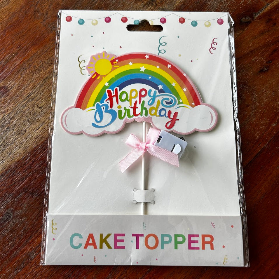 Happy Birthday Paper Topper Rainbow Led – Arife.Aesthetics