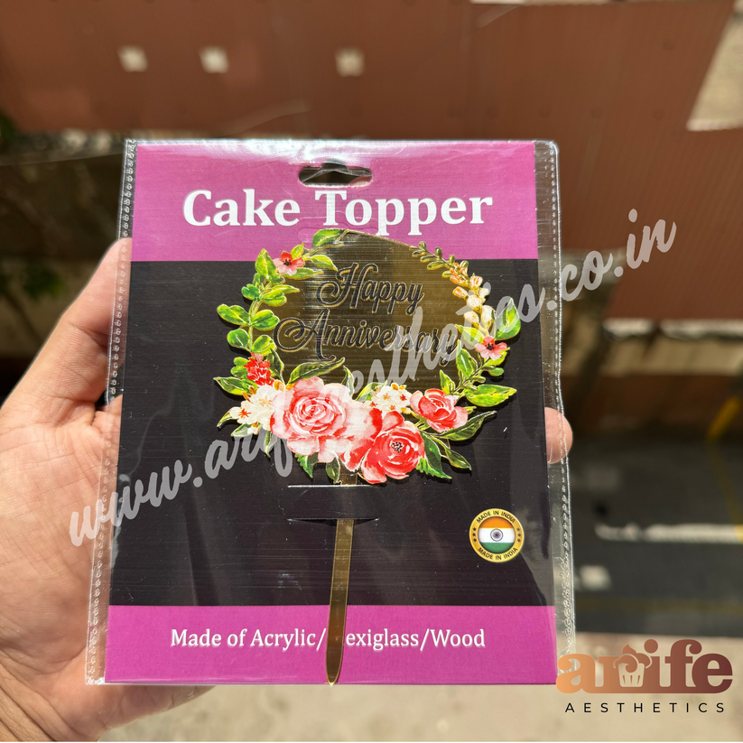 Happy Anniversary Cake Topper – Arife.Aesthetics